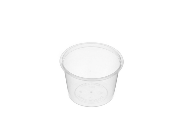 Genfac 100ml Round Sauce Container Natural (Carton of 1000) – Summitpackaging
