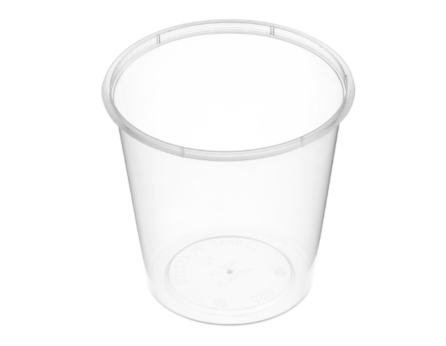 Genfac 850ml Round Container Natural (Carton of 500) – Summitpackaging