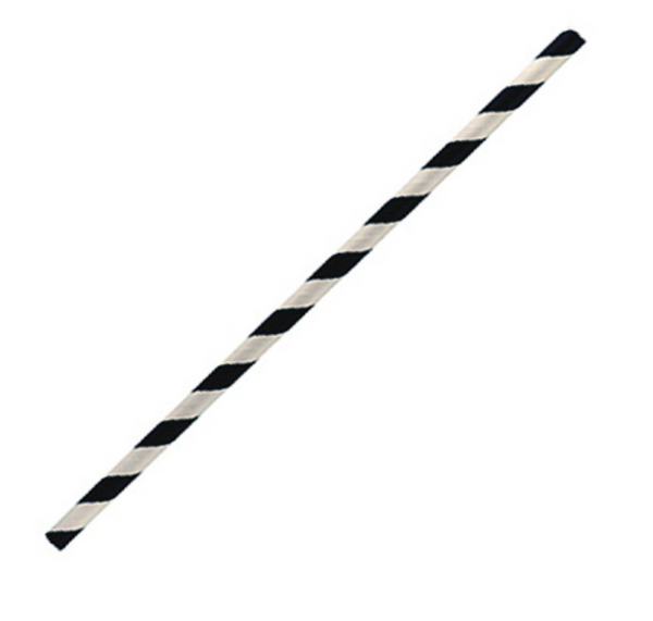 Regular Paper Straw Black Stripe (Carton of 2500) – Summitpackaging