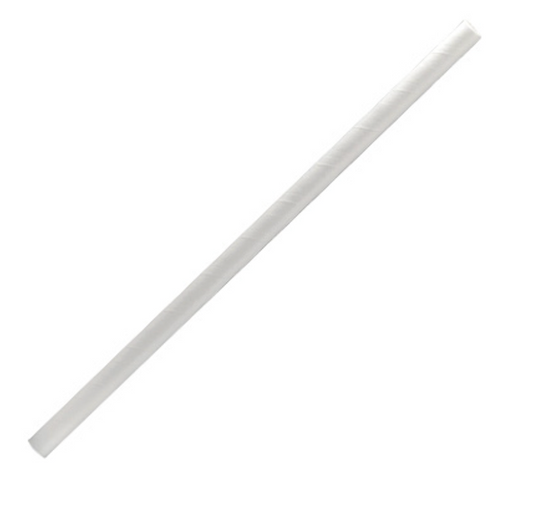 Regular Paper Straw White Plain (Carton of 2500) – Summitpackaging