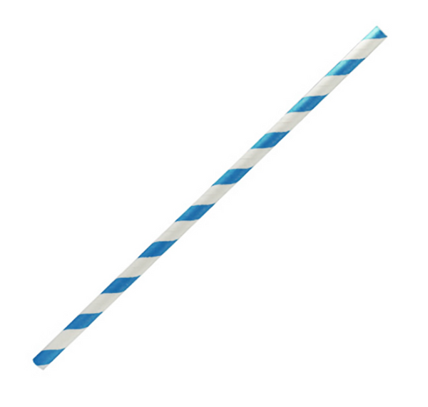 Regular Paper Straw Blue Stripe (Carton of 2500) – Summitpackaging